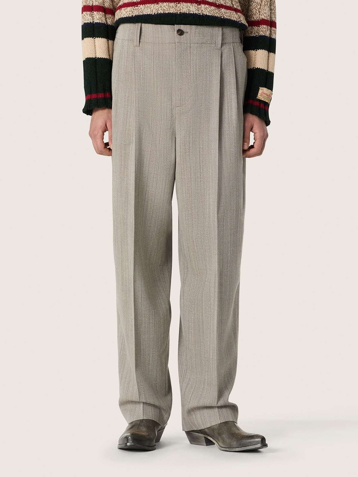 GOLDEN GOOSE Golden Goose Deluxe Brand Journey Relaxed Fit Pleated Trousers